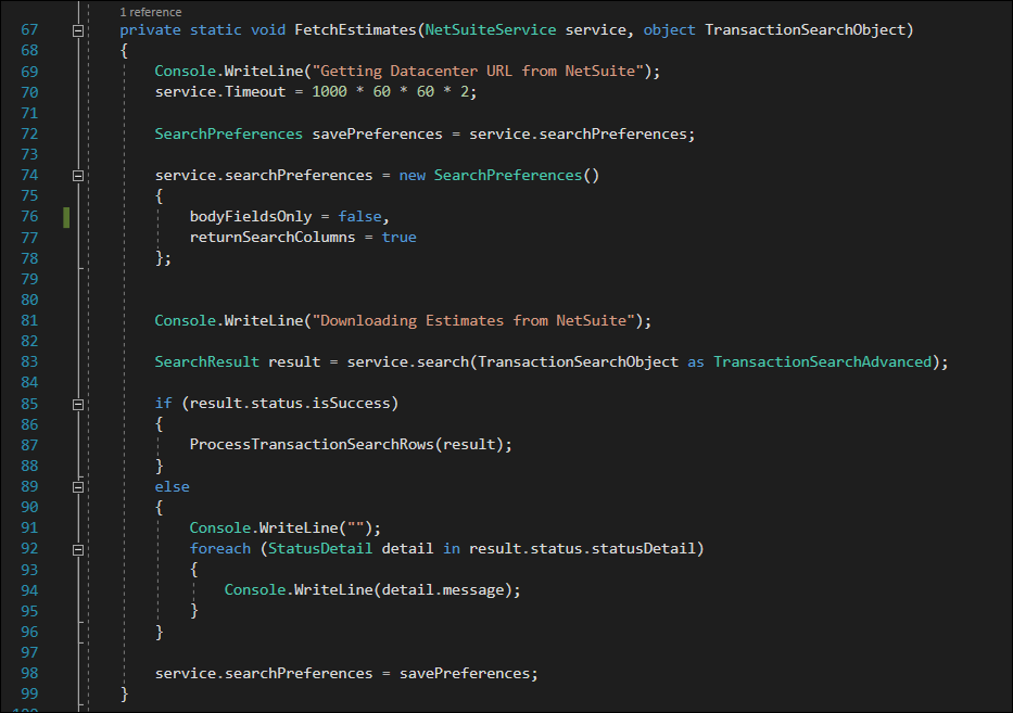 C# SuiteTalk Advanced Search Example – NetSuite Experiences